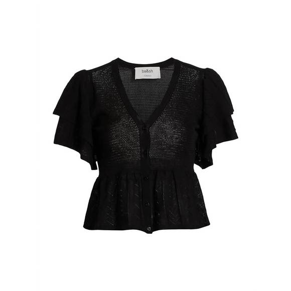 ba&sh | Tops | New Bash Acacio Cardigan In Black | Poshmark